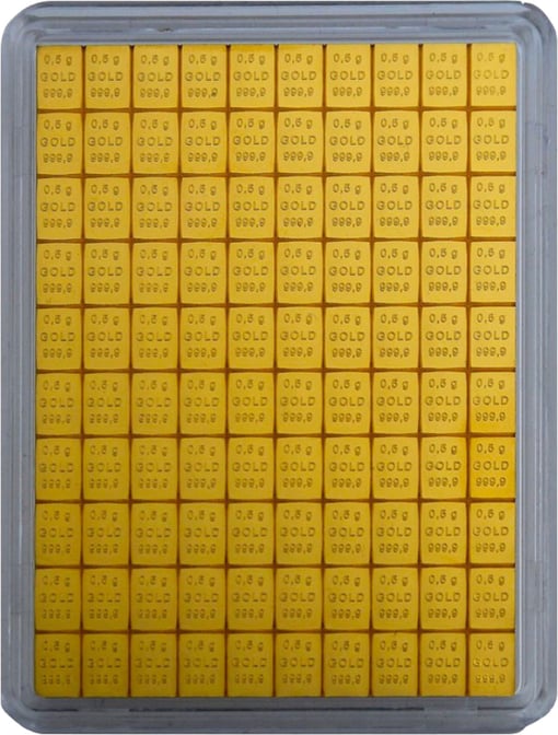 50 g Gold Tafelbarren Combibarren (100 x 0,5g)